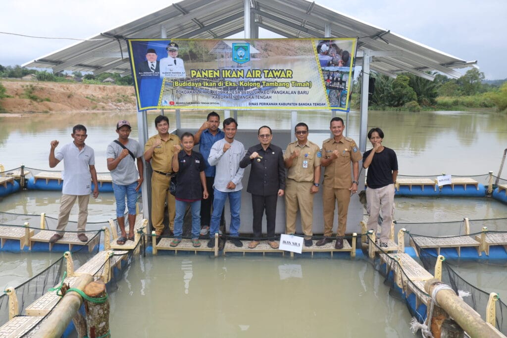 Kolong Bekas Tambang Timah di Bangka Tengah Berhasil Panen Ikan - Bekawan